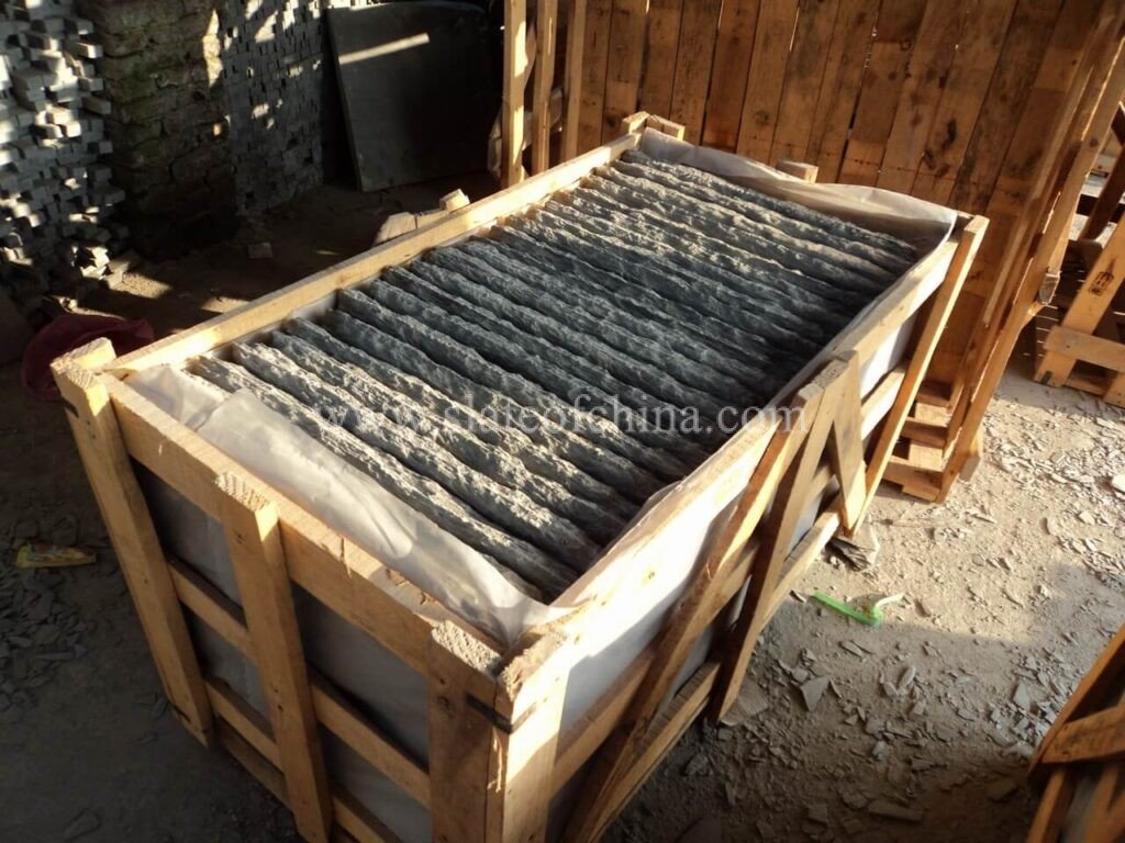 Slate Slabs Of Natural Surface And Chiseled Edges - Slate Of China