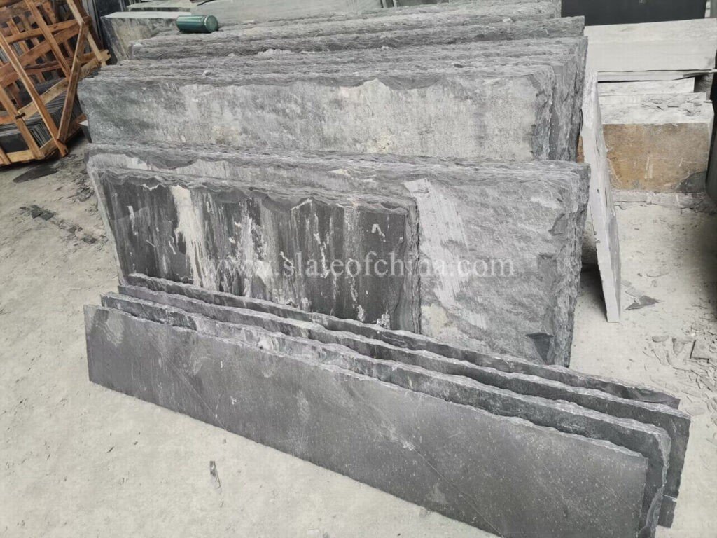 Slate Slabs Of Natural Surface And Chiseled Edges - Slate Of China