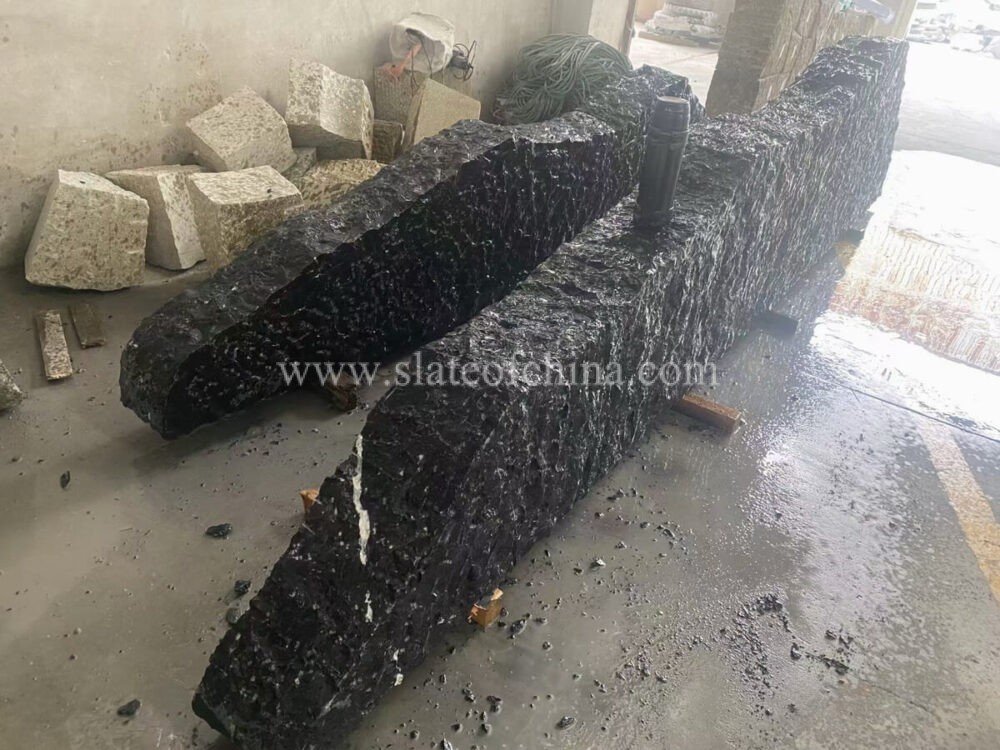 Black Stone Long Strip Big Stone Slice Landscape Stone - Slate Of China